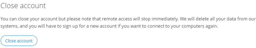 How do I close my account? – RealVNC Help Center